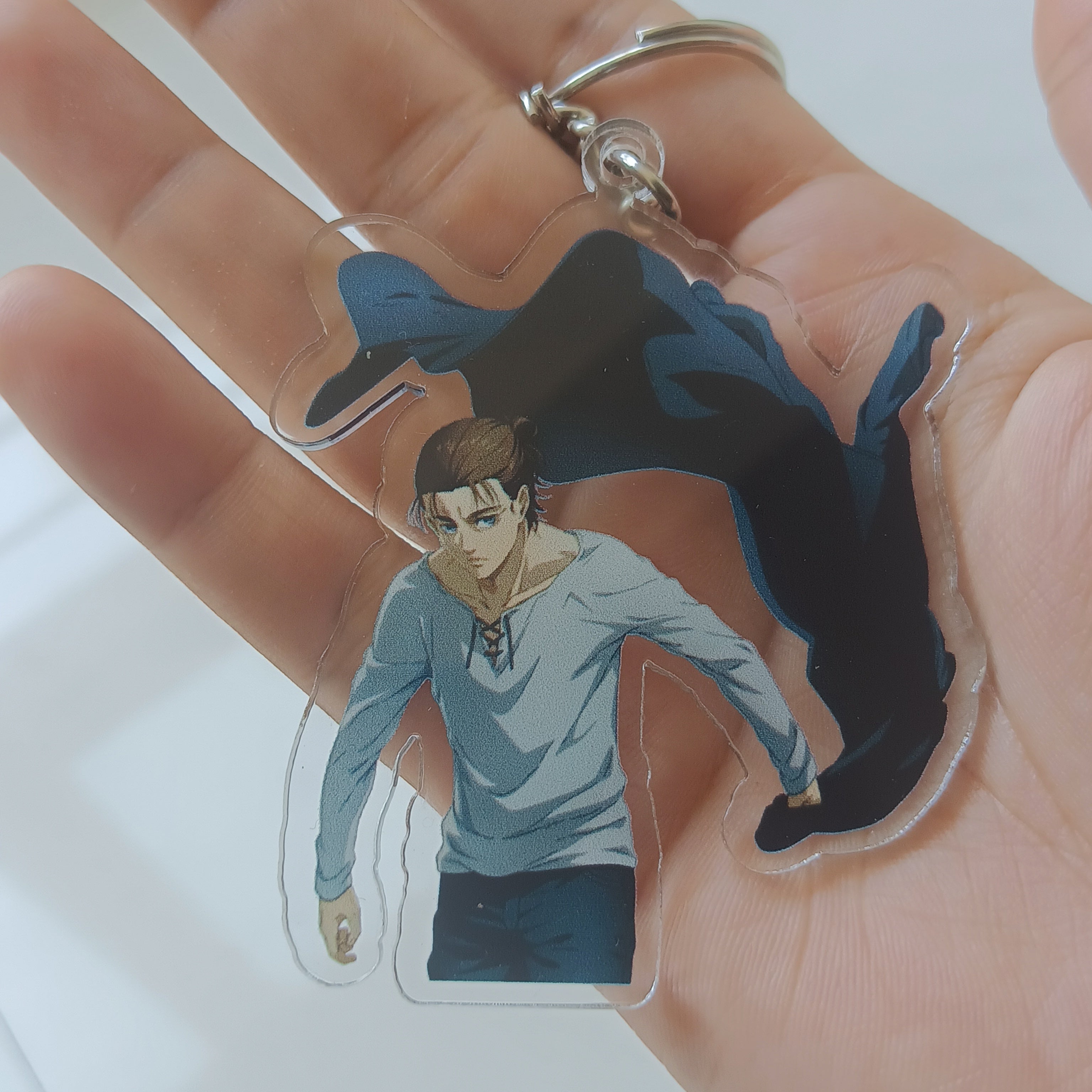 Eren Yeager Keychain | Attack on Titan Acrylic Keychain – Dipped in Doodles