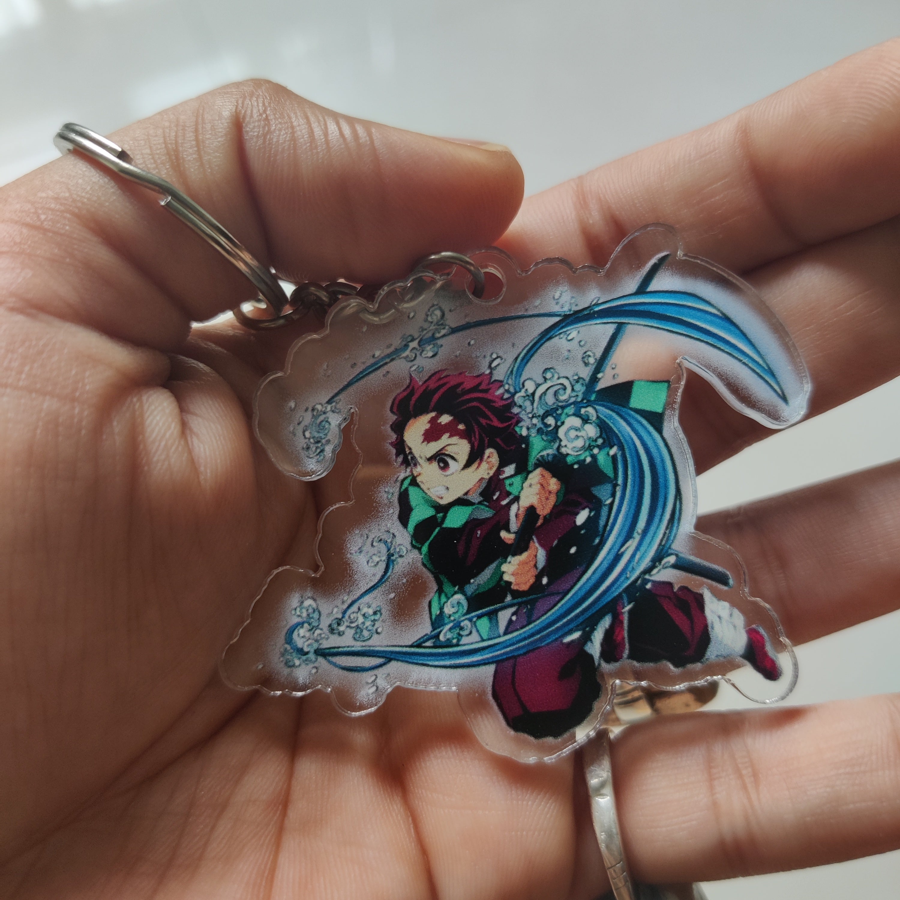 Tanjiro acrylic keychain – Dipped in Doodles